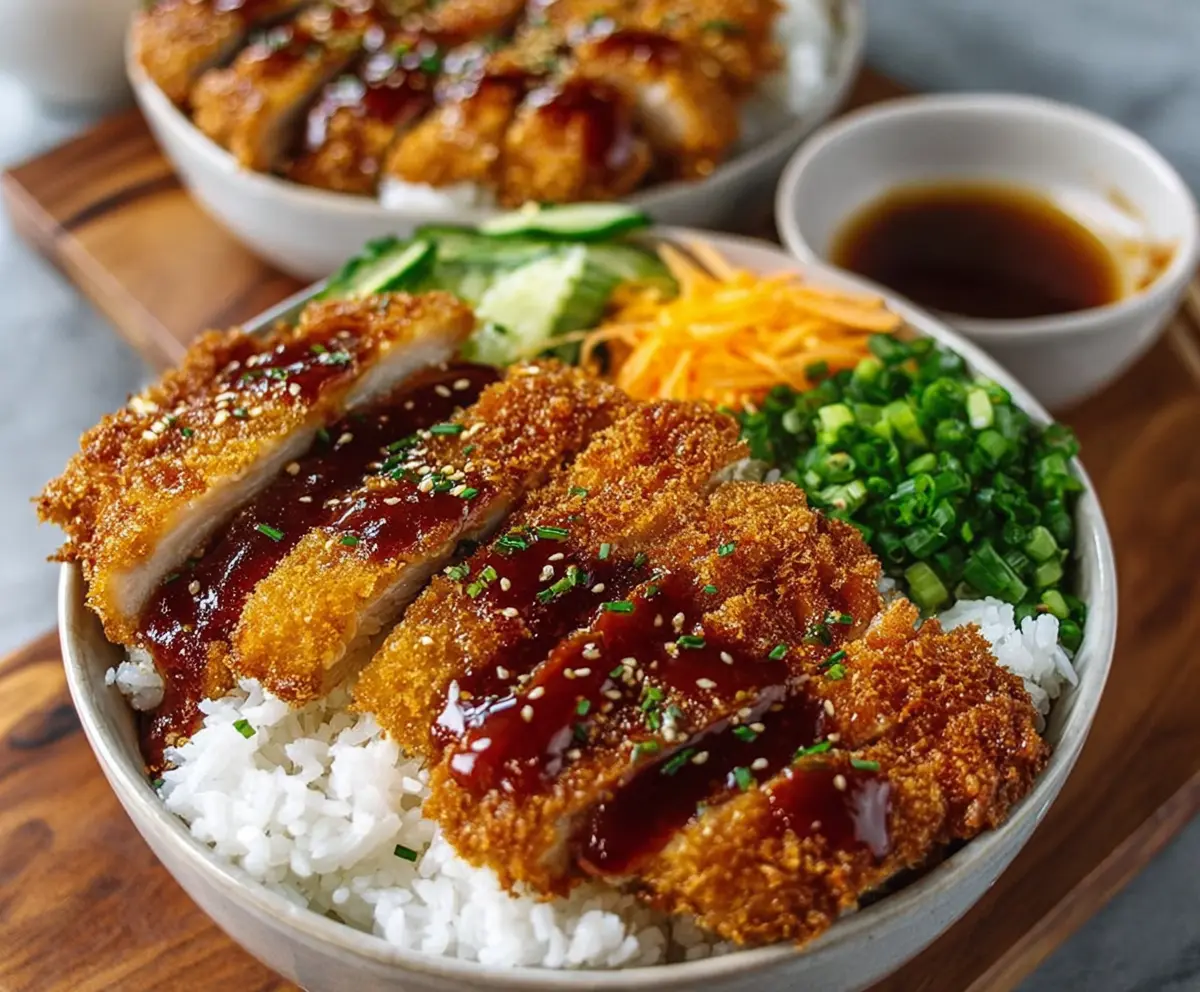 Easy Japanese Katsu Bowls with Tonkatsu Sauce